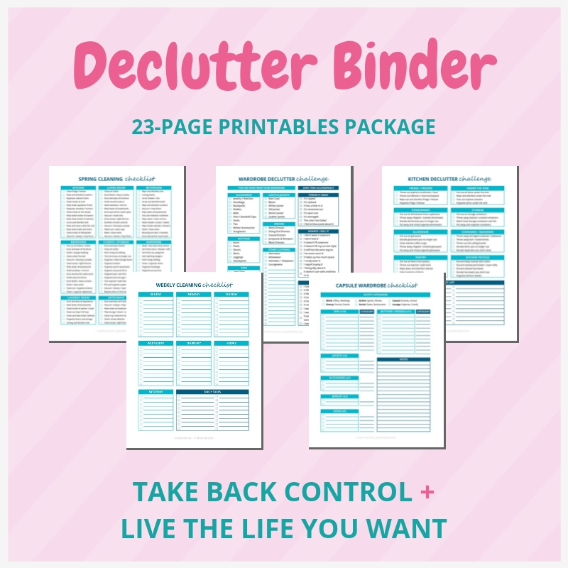 Declutter Your Home Binder Printables - Mint Notion