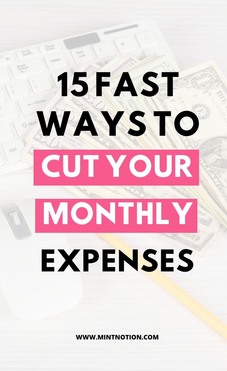 15 Ways to Cut Your Monthly Expenses - Mint Notion