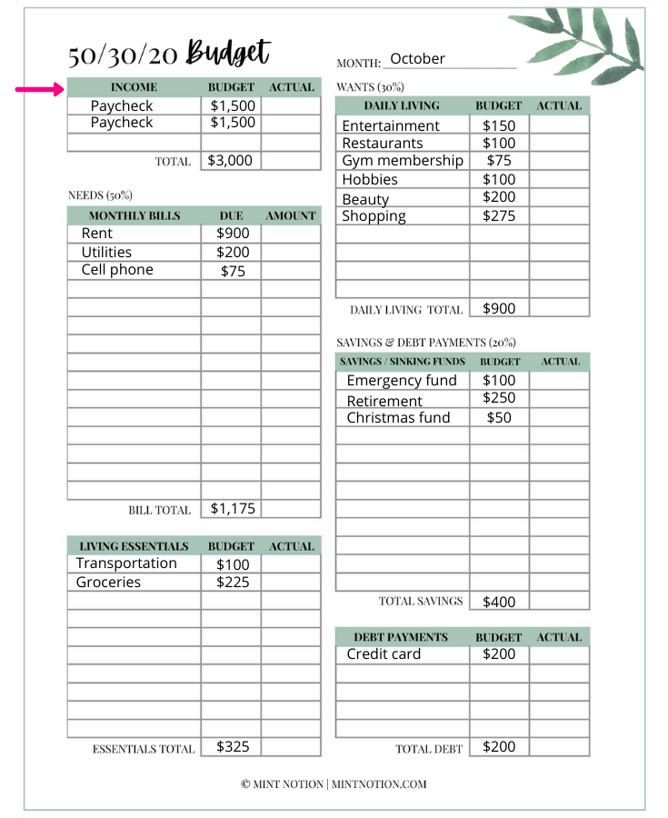 Budget Notion Template Budget Notion Template